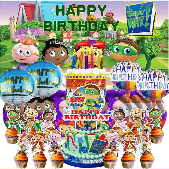 Ms Rachel Birthday Party Supplies Balloons Paper Plates Decoration Cake ...