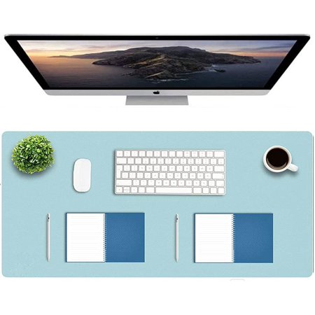 Multifunctional Ofce Desk Pad, PU Leather Desk Blotter, Dual-Sided ...