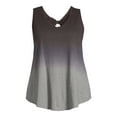 Terra And Sky Womens Plus Size Cotton Twist Back Sleeveless Top Sizes