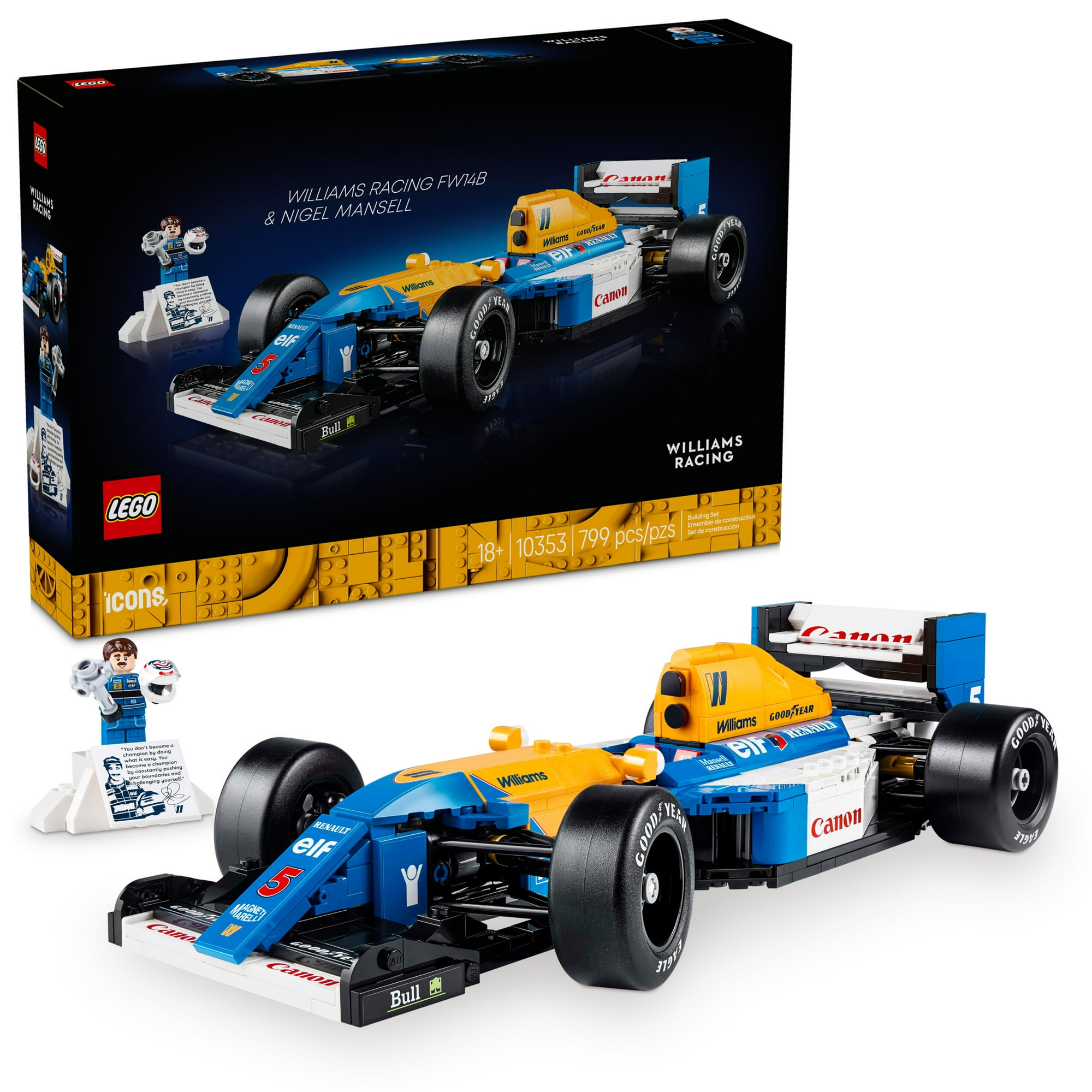 Click here for Lego Icons Williams Racing Fw14b & Nigel Mansell F... prices