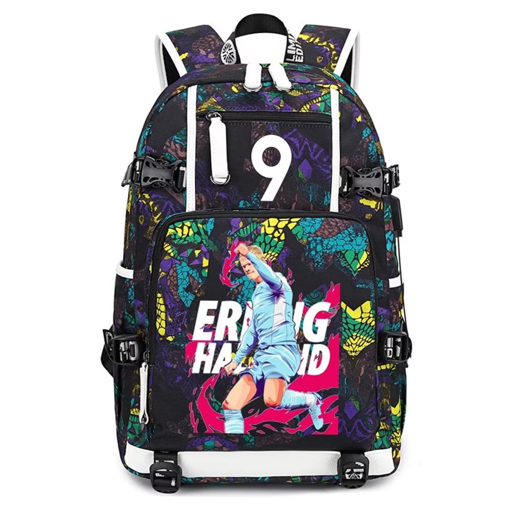 Soccer Player E-Haaland- Multifunction Backpack Travel Taptop Daypack ...