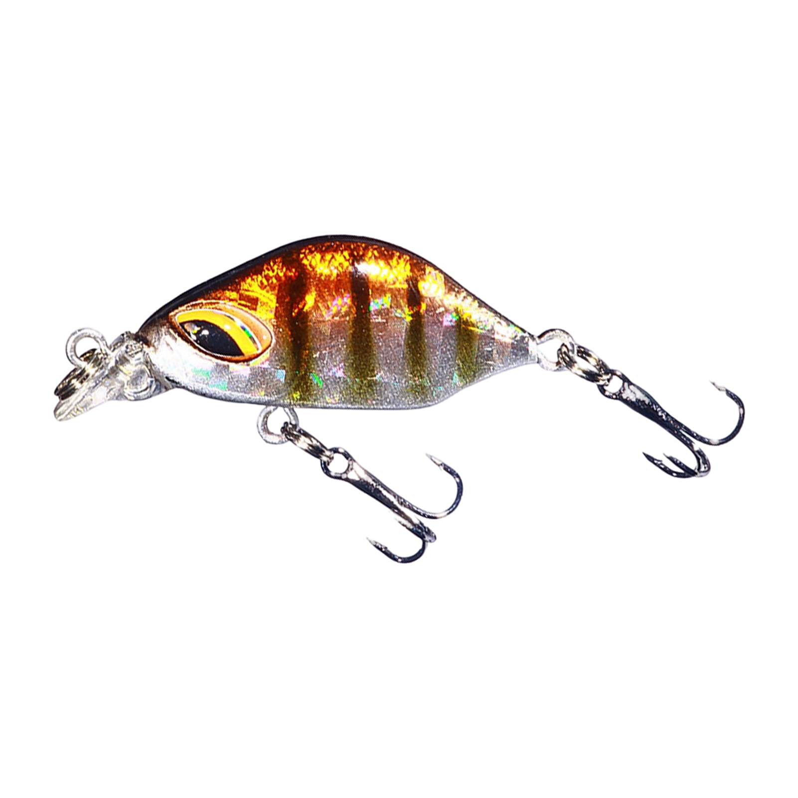 Mightlink 3.8cm/3.3g Minnow Bait Simulation 3D Fisheye Wobbler Double ...