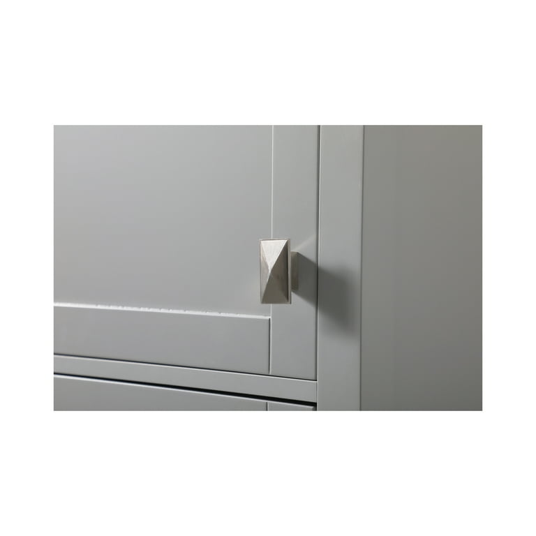 Elegant Kitchen and Bath 20 Inch Wide Bathroom Linen Storage Freestanding Cabinet In Grey