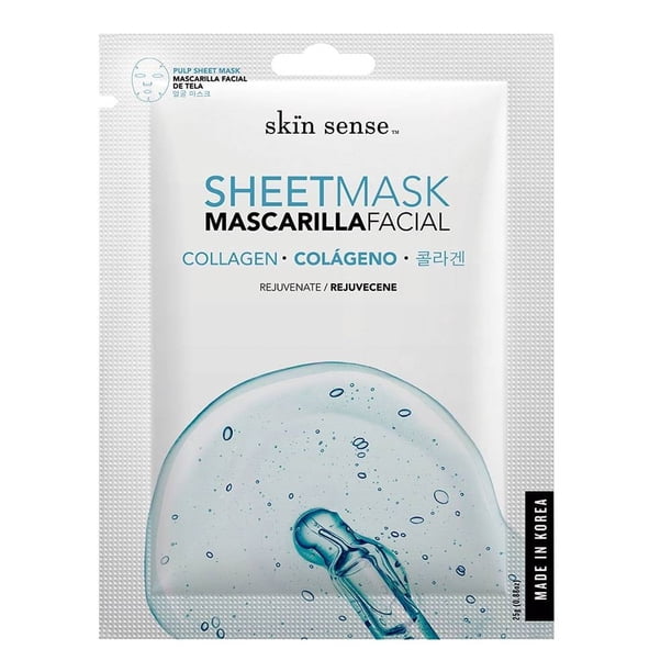 Mascarilla facial Skin Sense de tela con colágeno 25 g | Walmart en línea