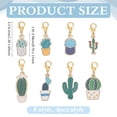 32Pcs 8 Style Alloy Enamel Cactus Pendant Decorations with Alloy ...