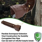 HXXF 2-Pack Flexible Rain Gutter Downspout Extensions, Water Diverter ...