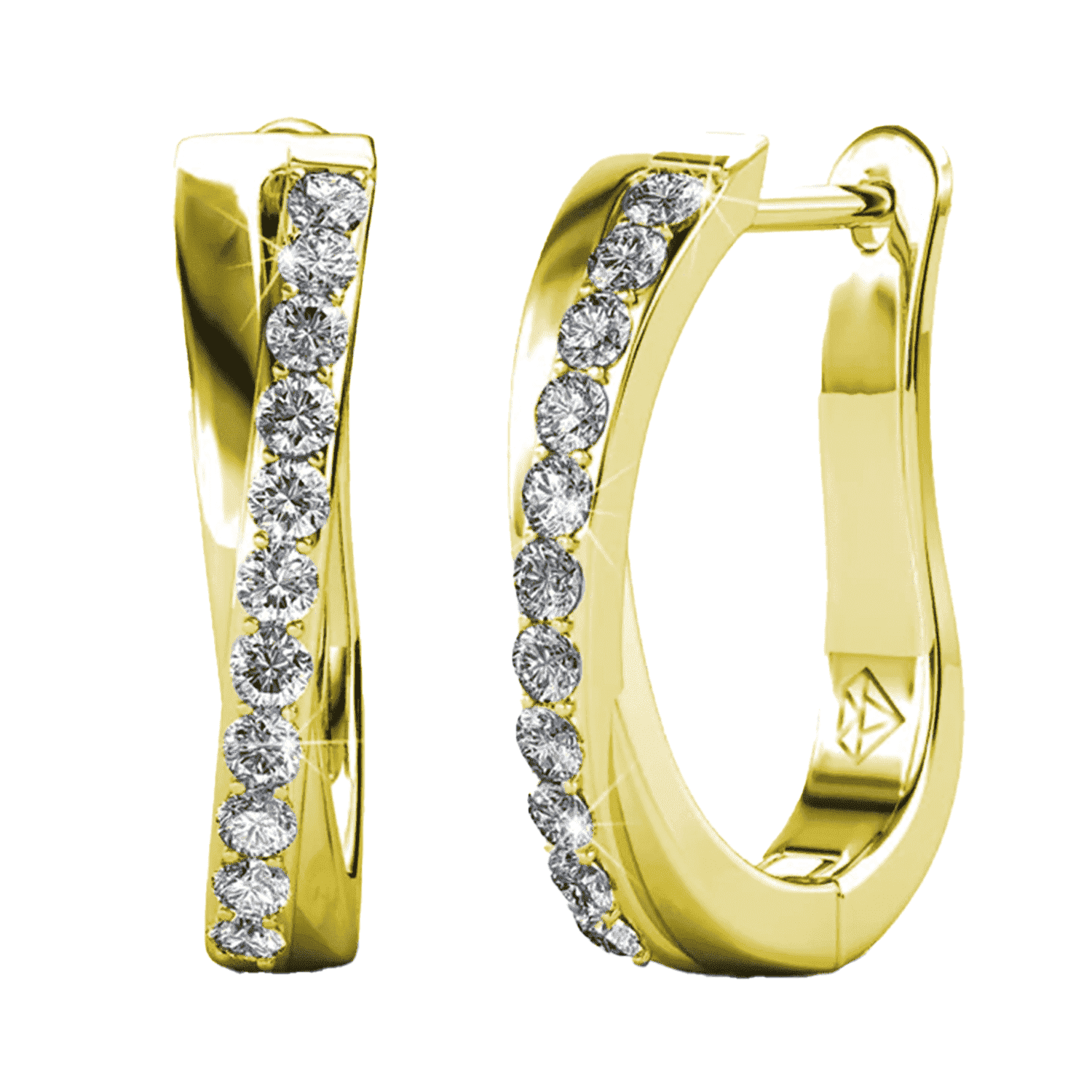 Click here for Cate & Chloe Amaya 18k Yellow Gold Plated 16mm Hoo... prices