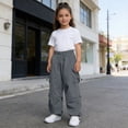 Boys' Pants Boys Solid Cargo Pants with Multiple Pockets Elastic Waist ...