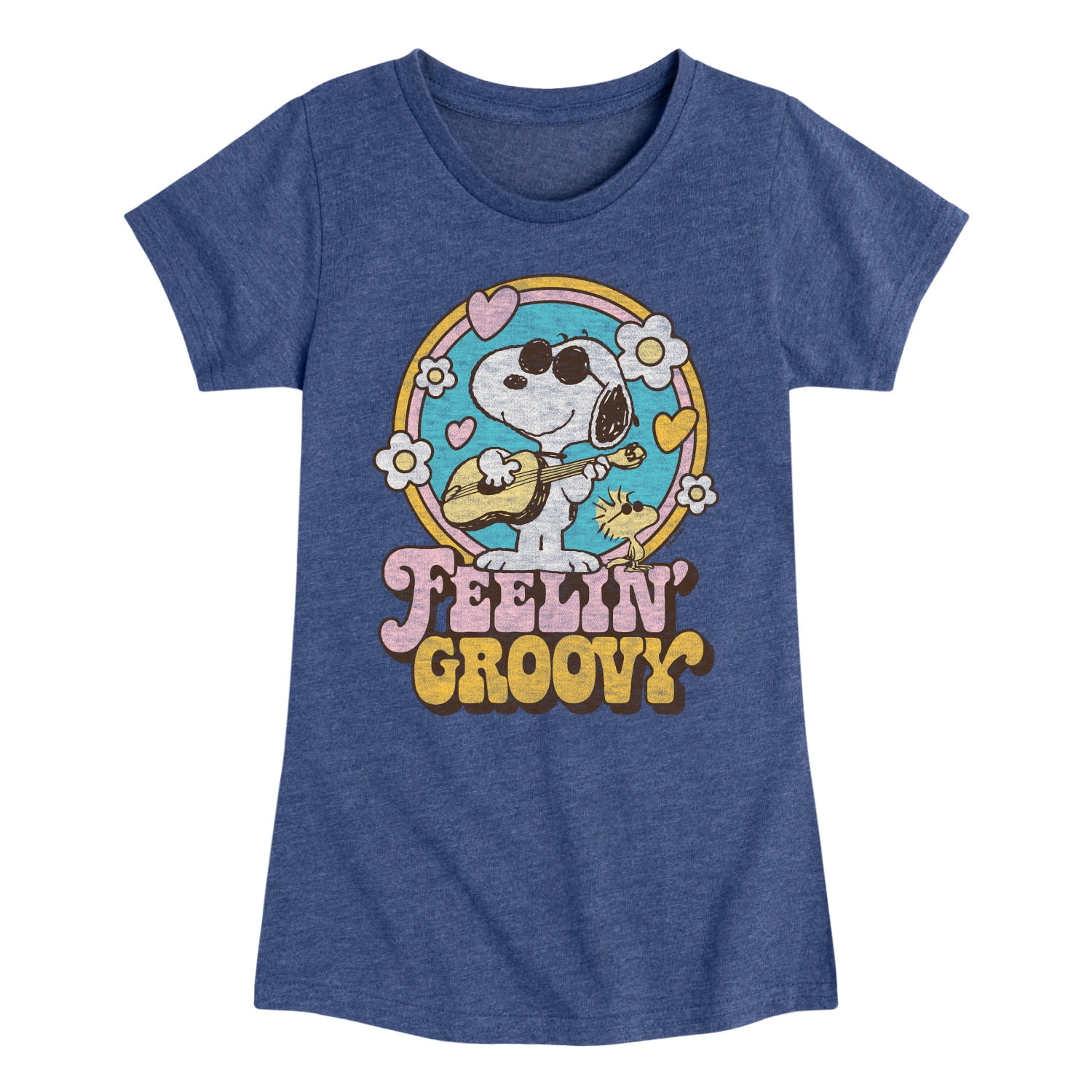 Peanuts - Feelin Groovy Snoopy And Woodstock - Toddler And Youth Girls ...