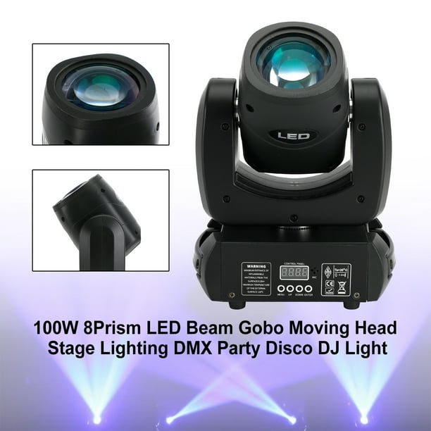 100W 8Prism LED Beam Gobo Moving Head Stage Lighting DMX Party Disco DJ ...