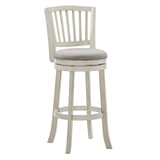 Weston Home Haas Slat Back Swivel Bar Height Stool, Antique White ...