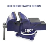 6 Inch Universal Bench Vise,Cast Iron Bench Vise 360 Swivel Base with ...
