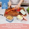3-Pack Stainless Steel Snack Containers with Silicone Lids - 10Oz ...