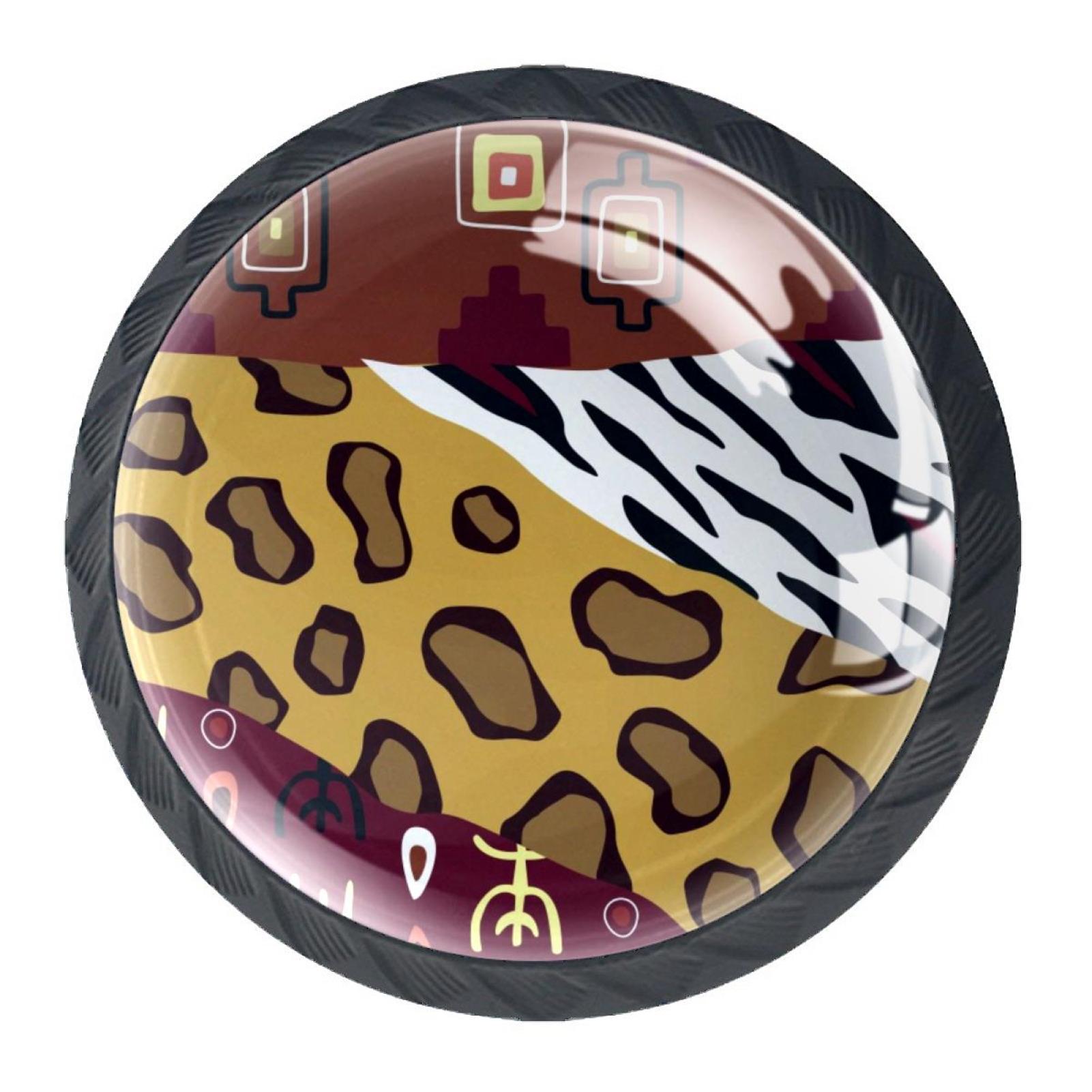 4 Pcs Tribe Animal Skin Knobs for Kitchen Cabinet Cupboard Dresser ...