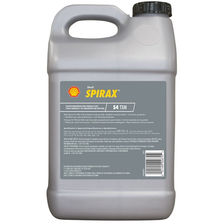 Shell Spirax S4 TXM Tractor Transmission Fluid, Gallon