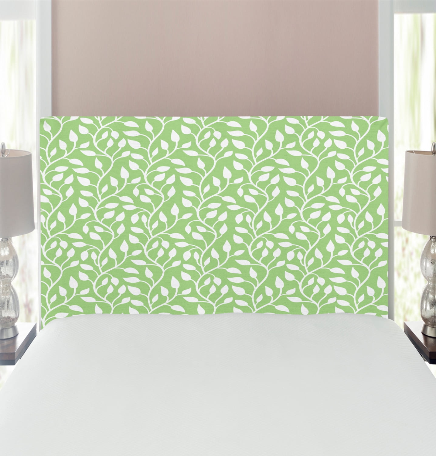 Spring Headboard, Modern Design Leaf Pattern Illustration Park Season ...