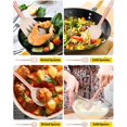 4-piece silicone cooking utensil set, non-stick large solid spatula ...