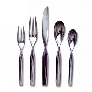 Sasaki 20pc Double Helix Stainless Steel Flatware Set, Service for Four ...