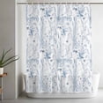 Blue Flower Shower Curtain for Bathroom, Country Vintage Minimalist ...