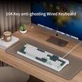 MageGee Creamy Keyboards,K2 Classic Keyboard Wired RGB Backlit 104 Keys ...
