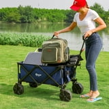 PORTAL Folding Utility Collapsible Wagon Cart with 8-inches Wheel ...