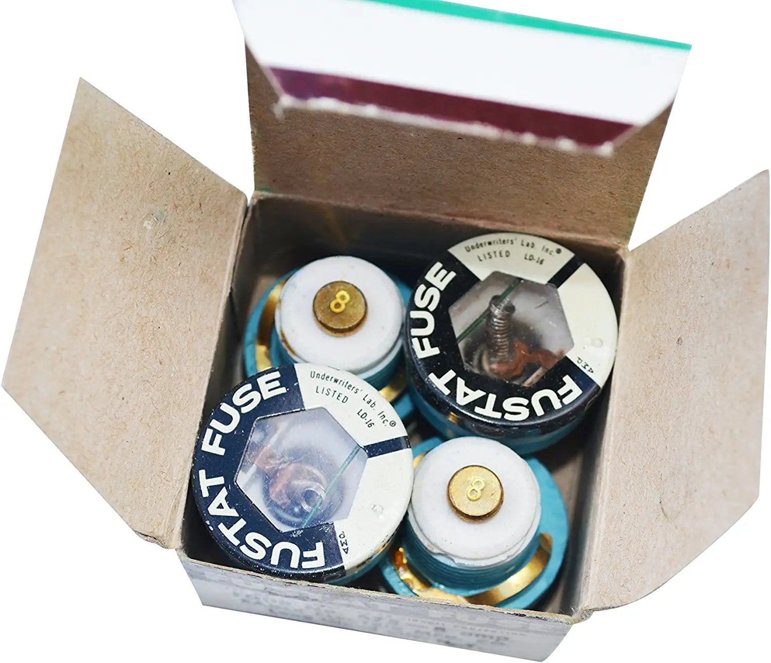 Bussman BP/S-8 8 Amp Dual Element Time-Delay Rejection Base Plug Fuse ...