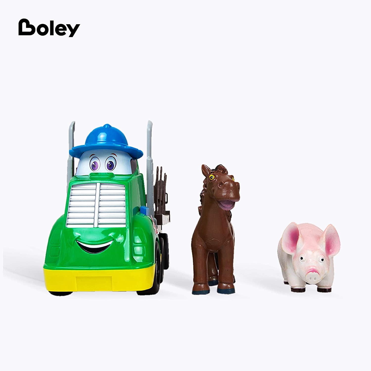 Boley Farm Transporter - Juego de figuras de camiones y animales de ...