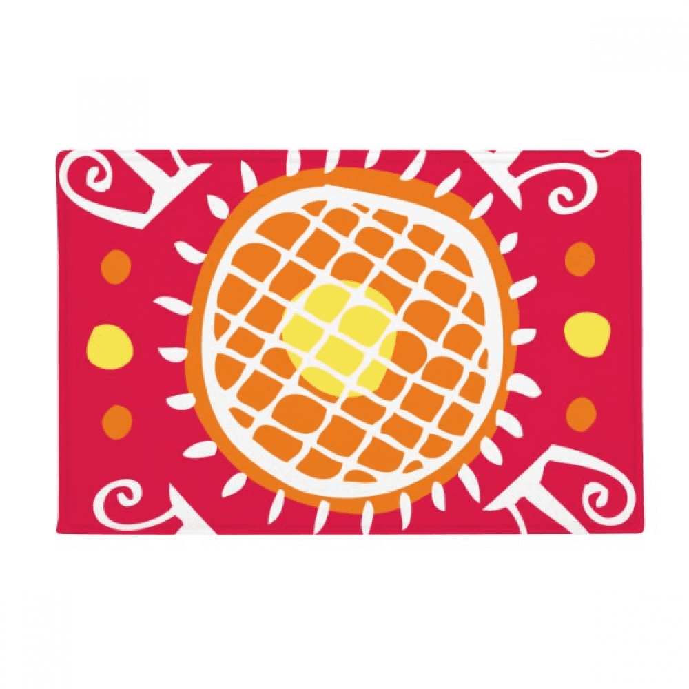 Sunflower Mexico Totems Ancient Civilization Ground Mat Non Slip Floor
