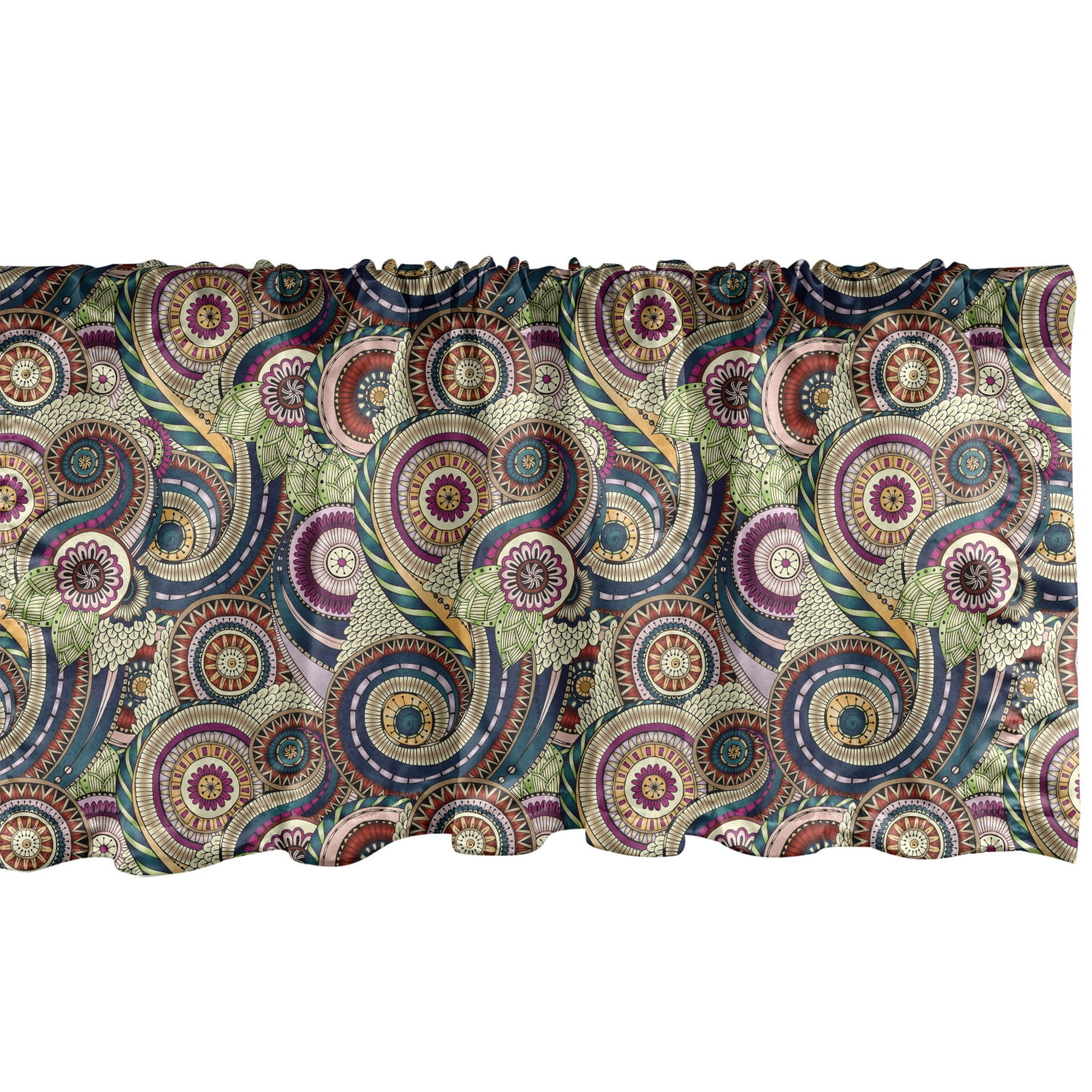 Abstract Window Valance Pack Of 2 Inspired Doodle Style Geometric