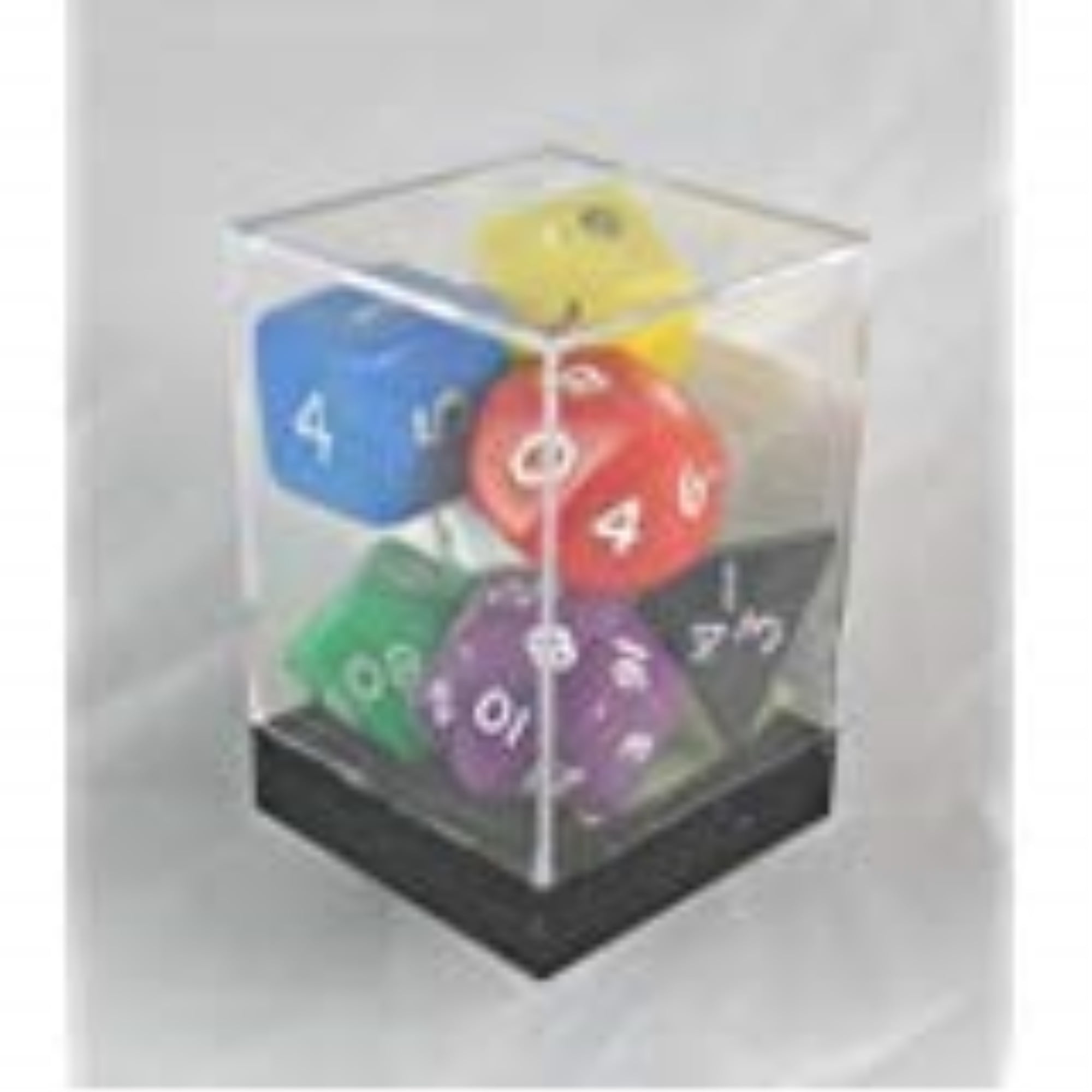Koplow Jumbo Polyhedral Dice Set, 7 Pieces Assorted Colors in Clear ...