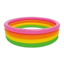 Intex Sunset Glow Inflatable Round Kids Swimming Pool, 3-Ring Air Blow ...