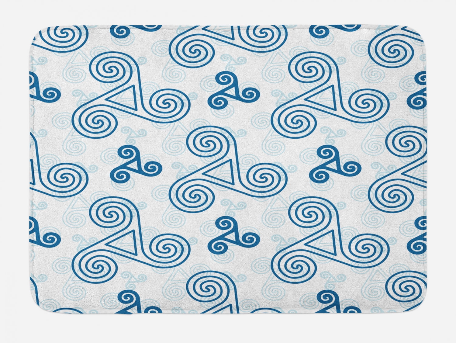 Celtic Bath Mat, Various Size Repeating Triskel Celtic Symbols Triple ...