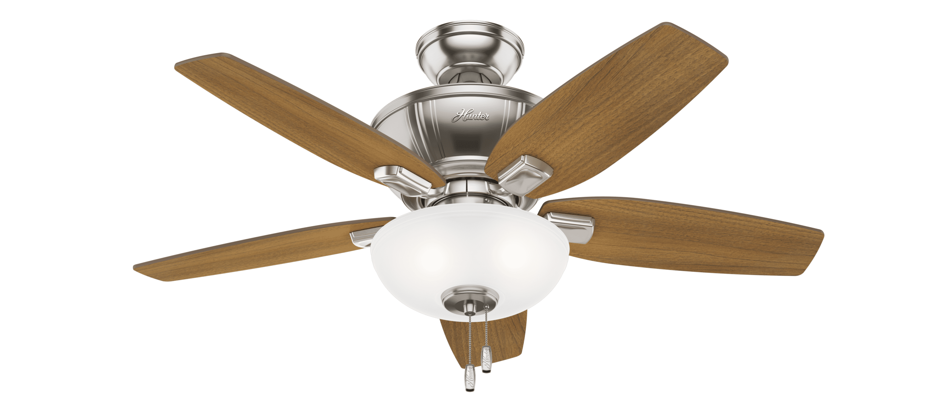 Hunter 42" Kenbridge Brushed Nickel Ceiling Fan with Light Kit and Pull ...