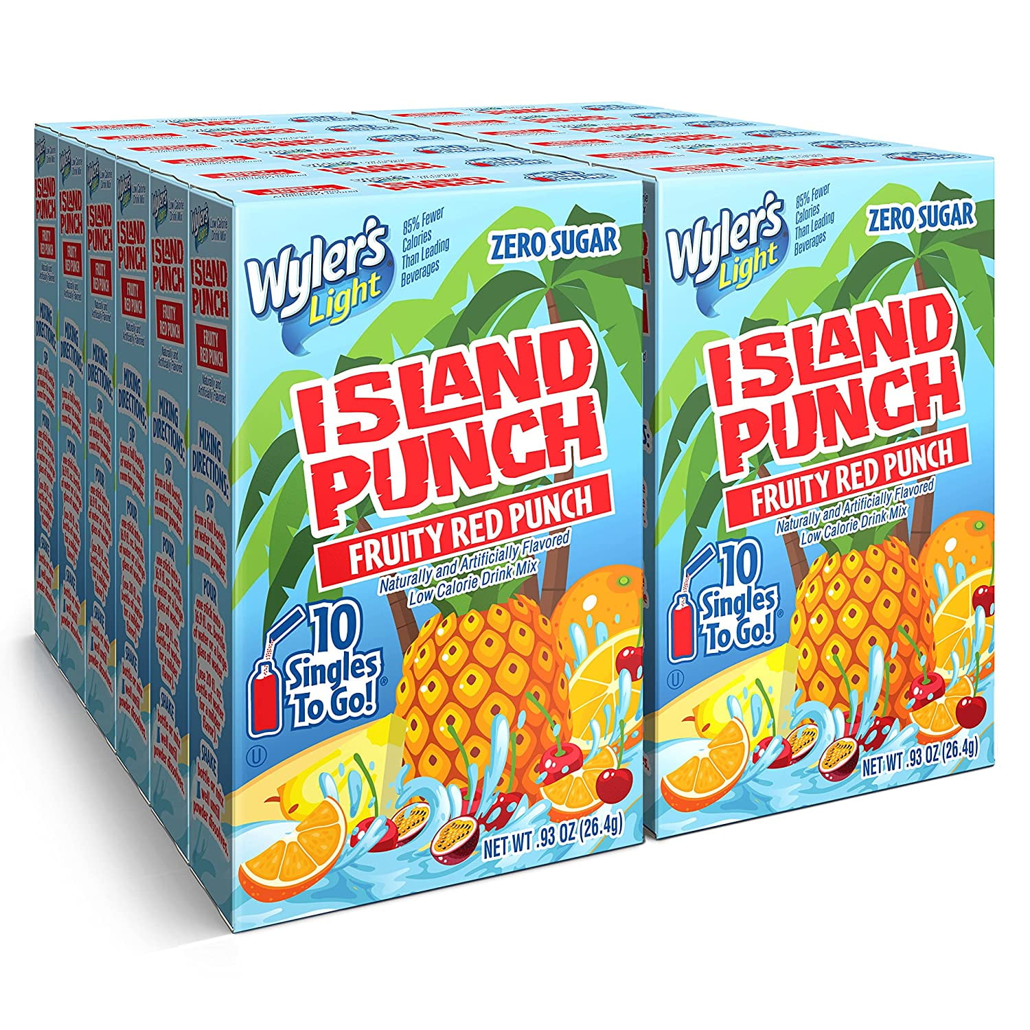 Wyler's Light Island Punch, Fruity Red Punch, 10 CT (Pack - 12 ...