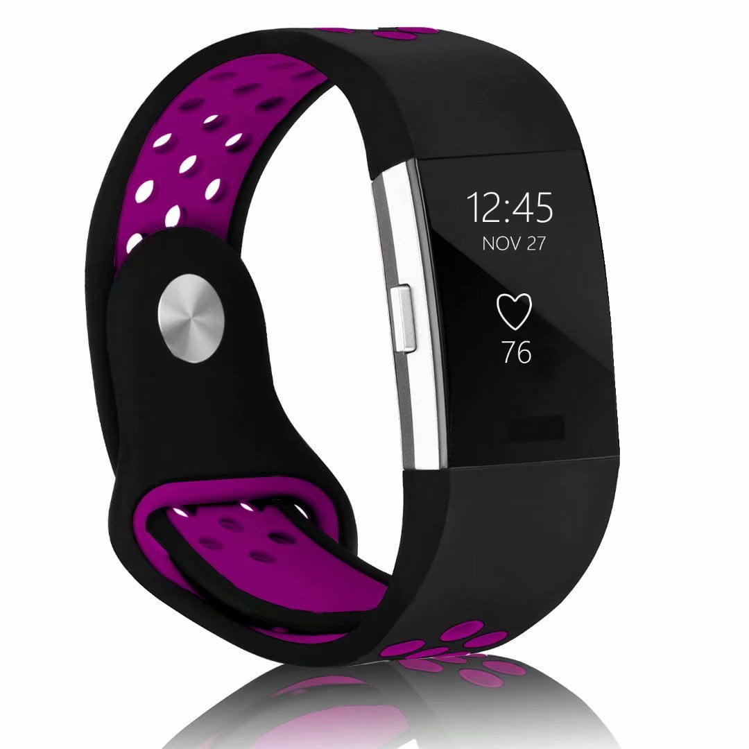 Fitbit Charge 2 Bands Soft Silicone Adjustable Replacement Sport Strap ...