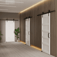 ZHYNNG CRAZY ELF 36” x 84” Five Grid Real Primed Door Slab + 6.6FT Barn ... ZHYNNG CRAZY ELF 36” x 84” Five Grid Real Primed Door Slab + 6.6FT Barn ...