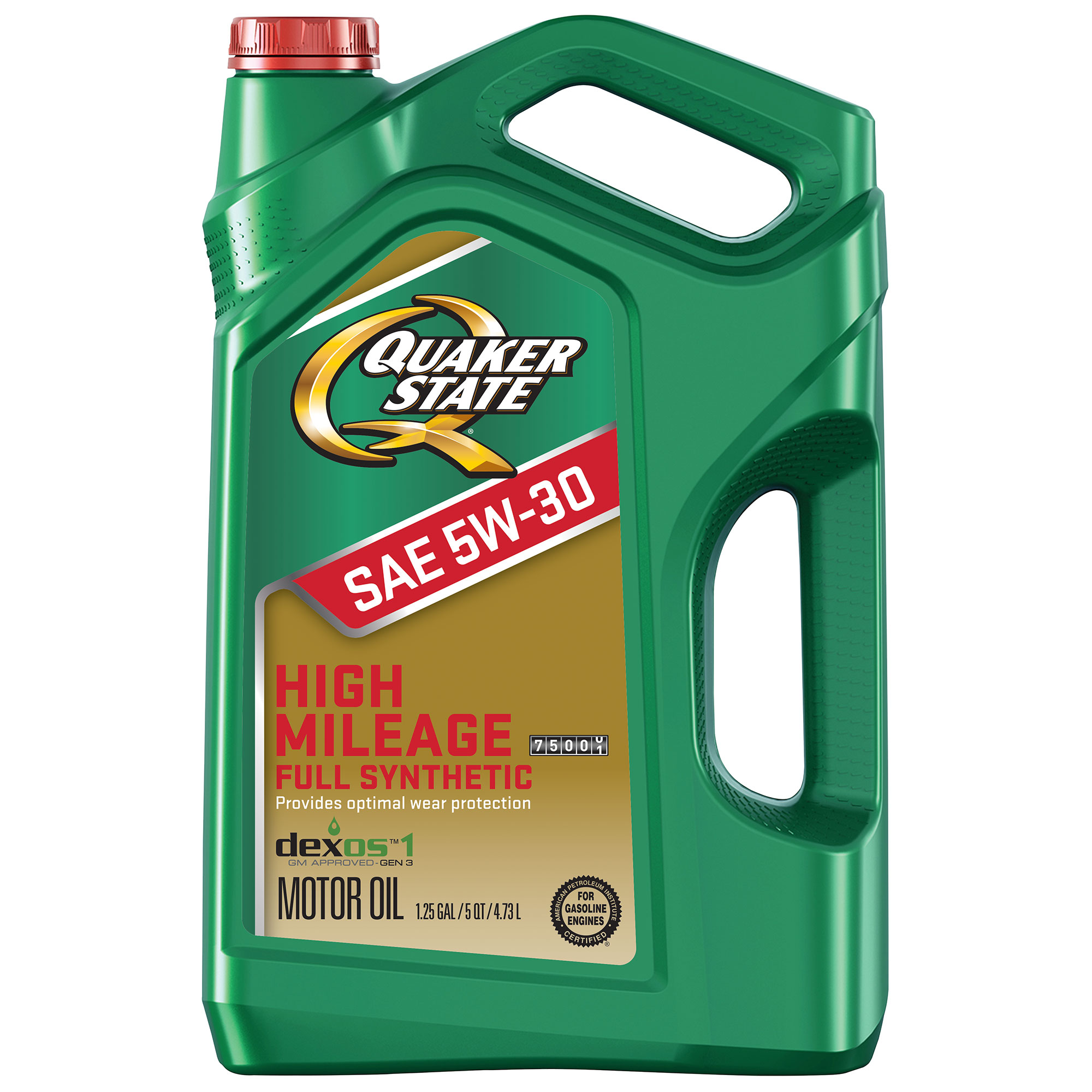 Quaker State Full Synthetic Dexos High Mileage 5W 30 Motor Oil 5 Quart Quaker State Full Synthetic Dexos High Mileage 5W 30 Motor Oil 5 Quart