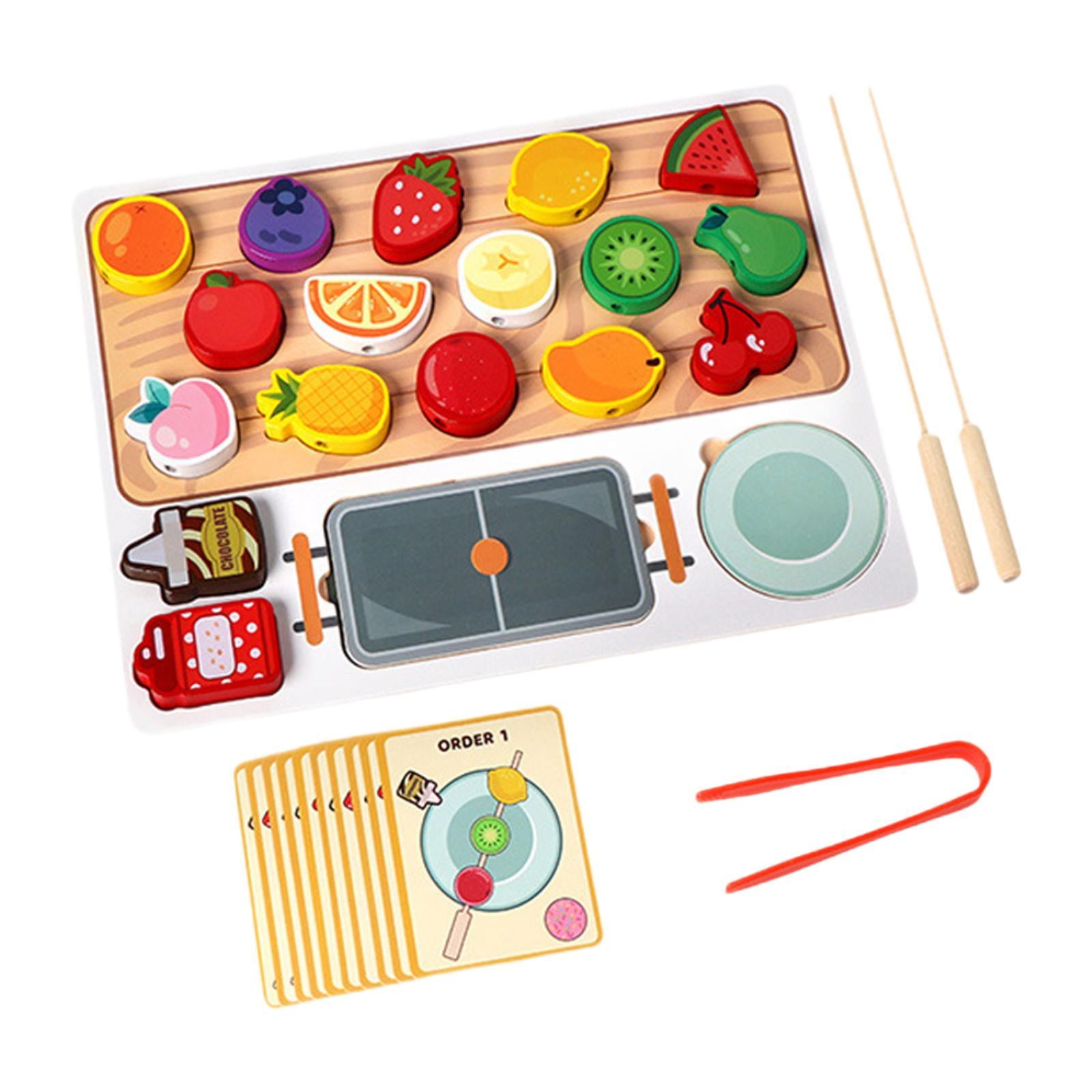 Juego de comida de madera para jugar, divertido juego de rol ...