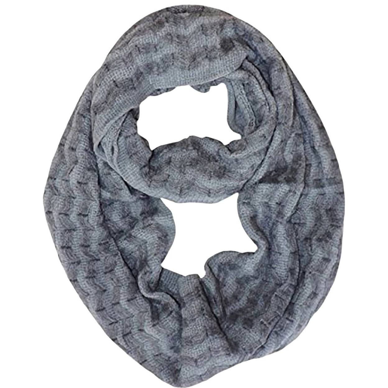 Dark Grey Charming Classic Knit Chevron Infinity Loop Scarves - Walmart.com