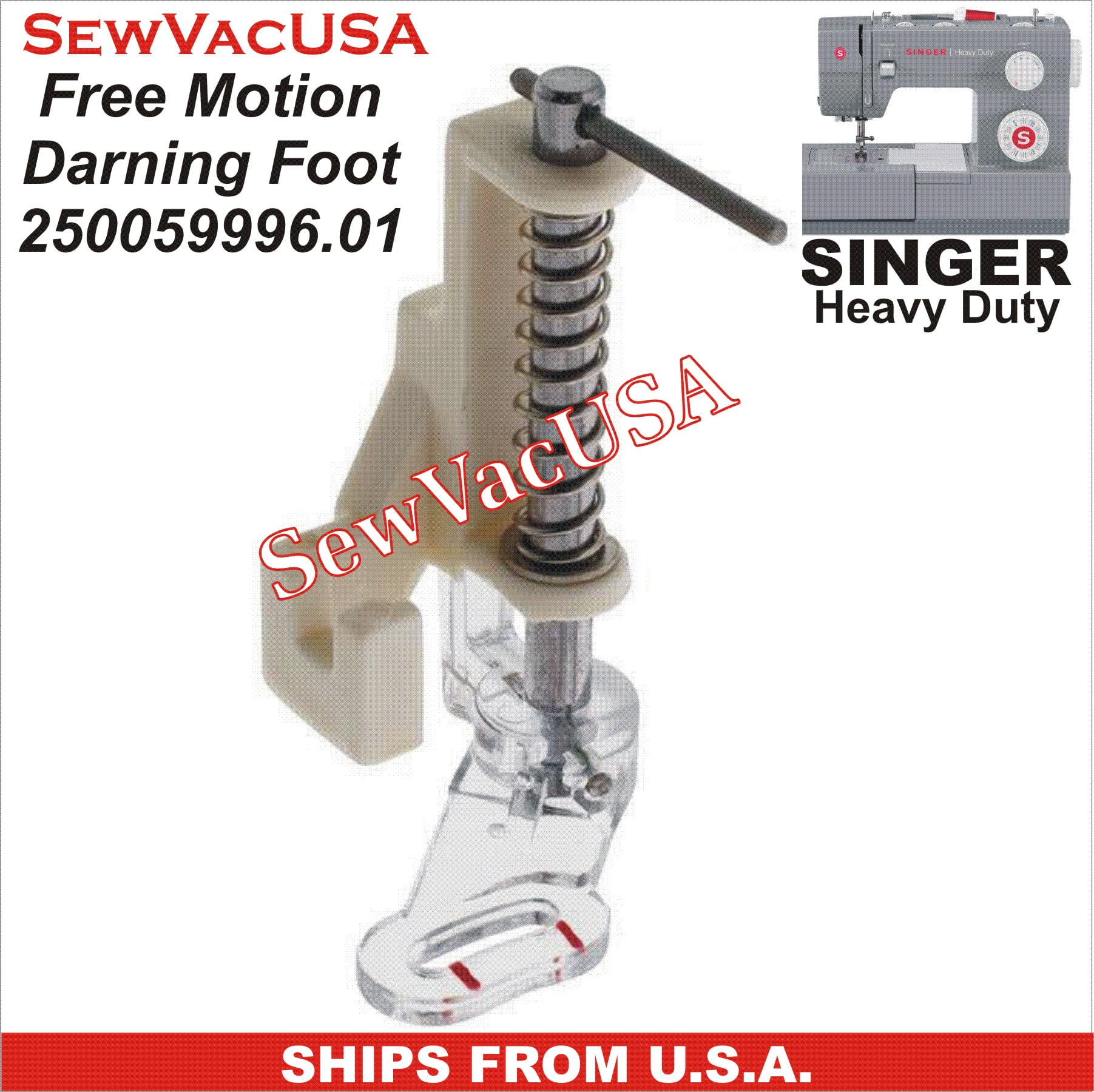 Clear Darning & Embroidery Foot For SINGER Heavy Duty Model 4423 ...
