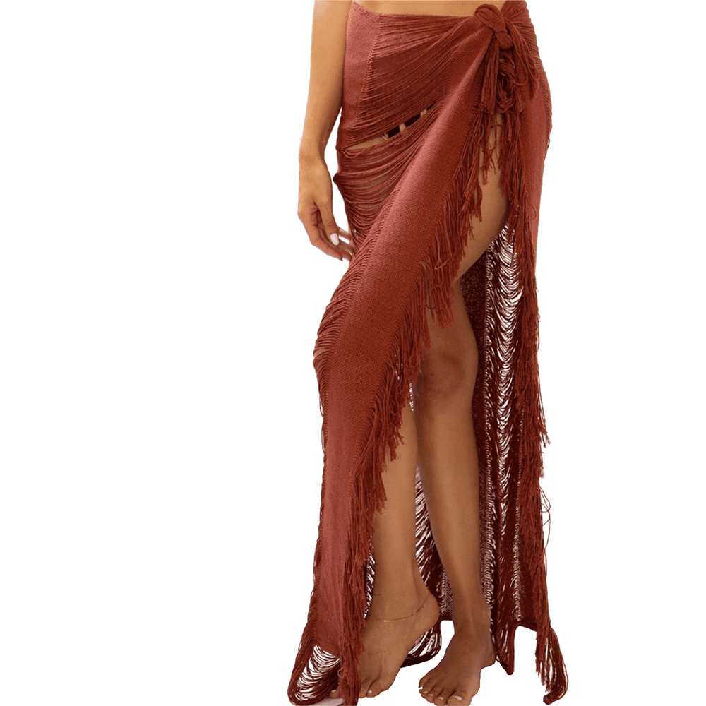 Pareo de playa artesanal largo mujer tabaco Macar Pareo largo tabaco ...