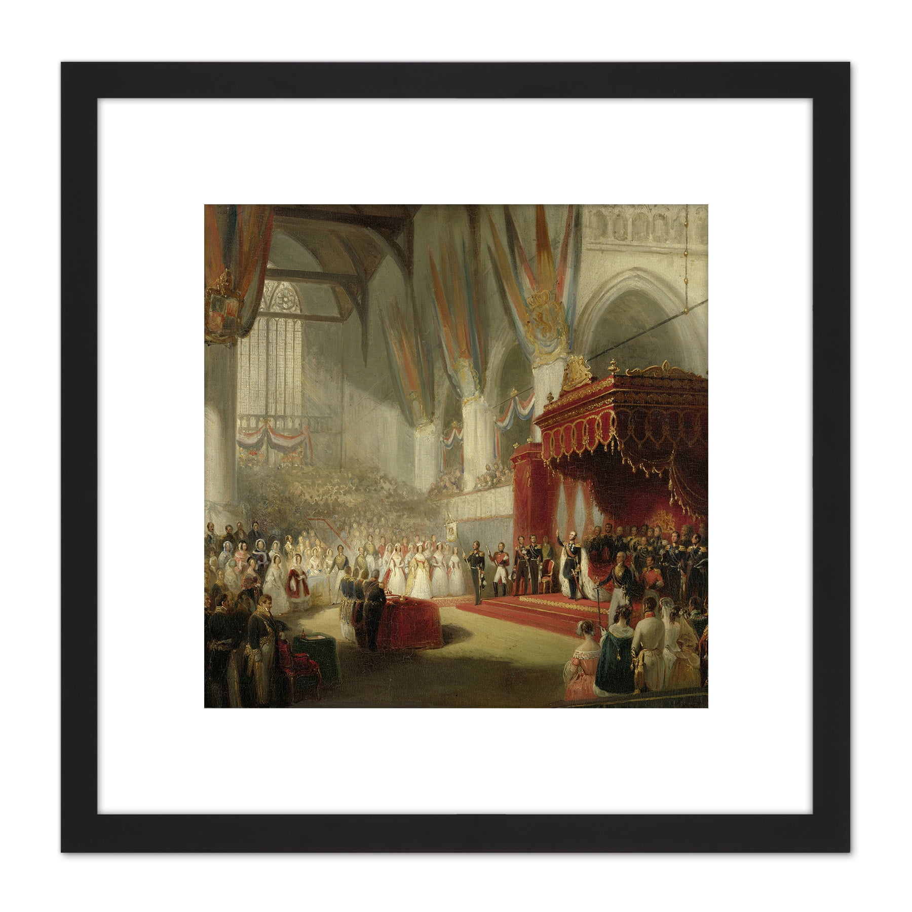 Pieneman Inauguration King William II Amsterdam 8X8 Inch Square Wooden ...