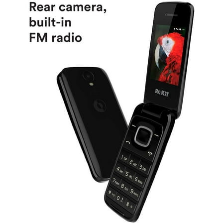 ROKiT F-One Flip Phone - (Black) - Walmart.ca