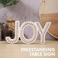 BAYSBAI Joy Sign Beaded, Freestanding Wood Letters Joy, Rustic Joy ...