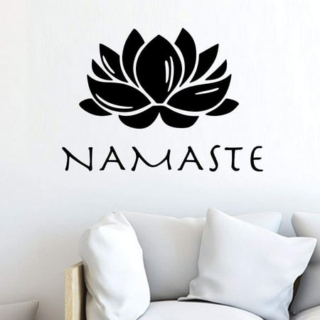 Namaste Decor for Wall,Namaste Wall Art Decal DIY Stickers,Lotus Wall ...