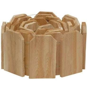 Greenes Fence Cedar Lawn Edging 10 ft. Decorative Garden Wood Border ...