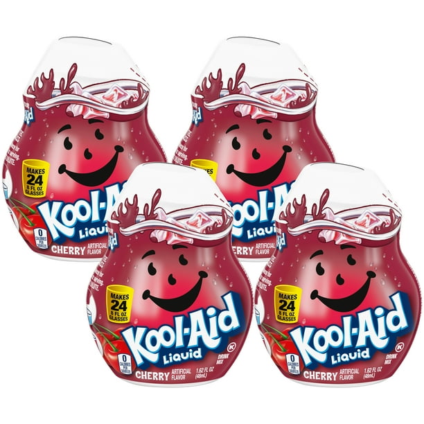 Kool-Aid Cherry Liquid Drink Mix, Caffeine Free, 1.62 fl oz Bottle ...