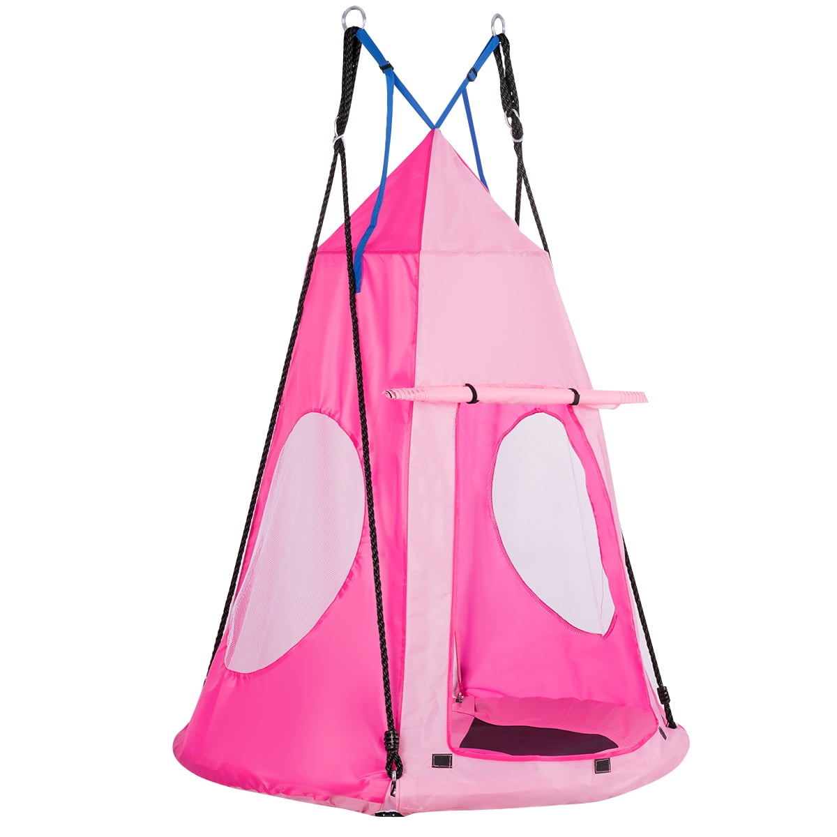 Infans 40" Kids Hanging Chair Swing Tent Set Hammock Nest Pod Seat Pink ...