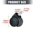 5 Pack Replacement Wheel Nonslip Engineering Wheels Plastic Texture ...