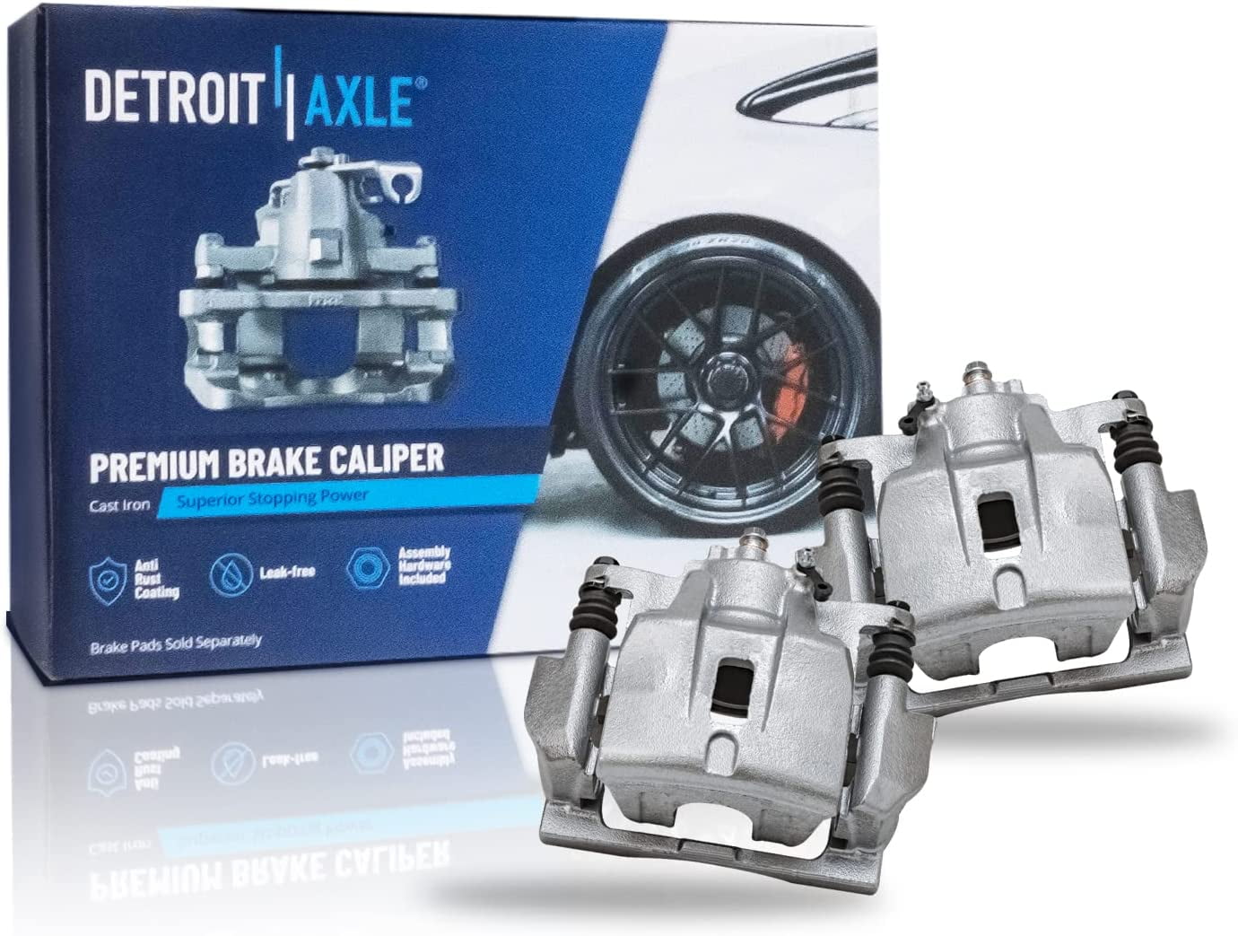 Detroit Axle - Front Left Right Brake Calipers w/Bracket Replacement ...